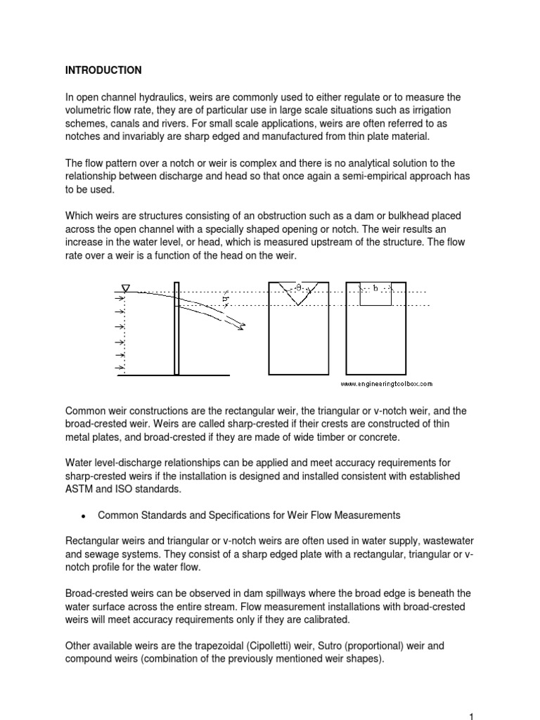 Flow Over Notch | PDF | Flow Measurement | Volume
