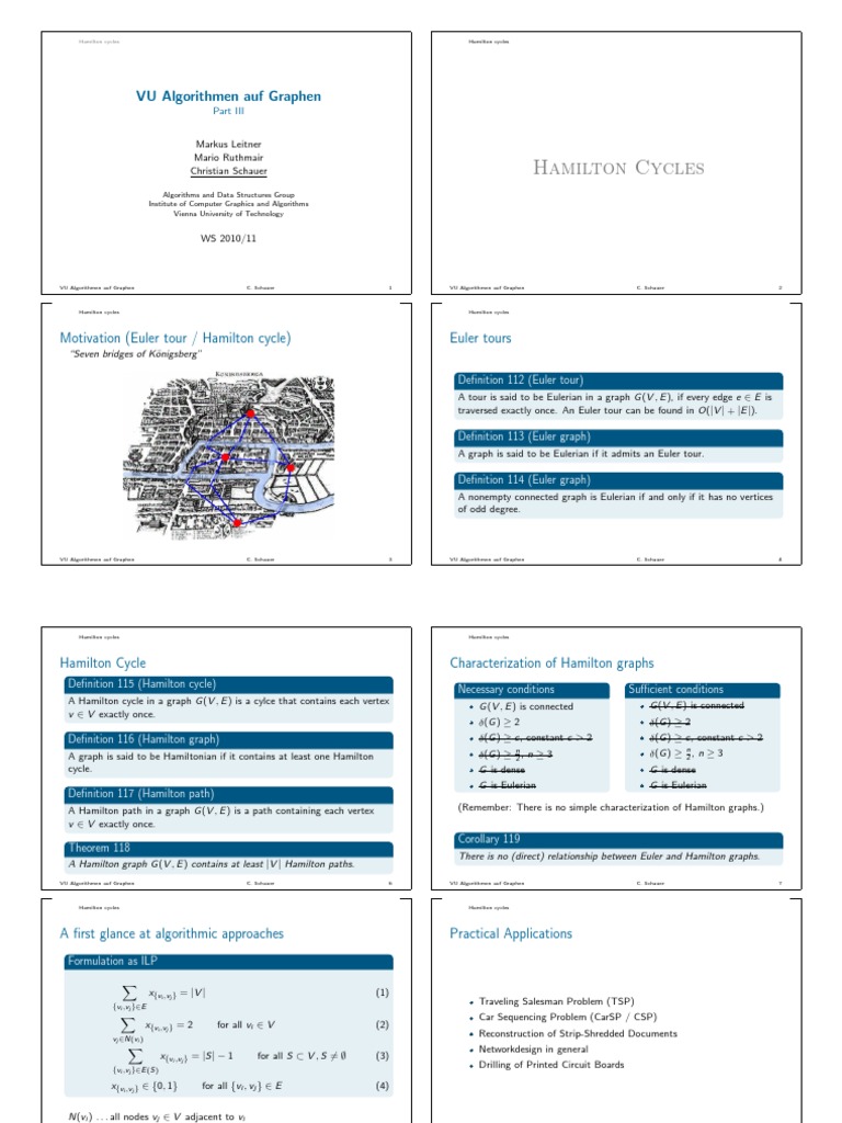 Hamilton Cycles | PDF | Algorithms | Discrete Mathematics