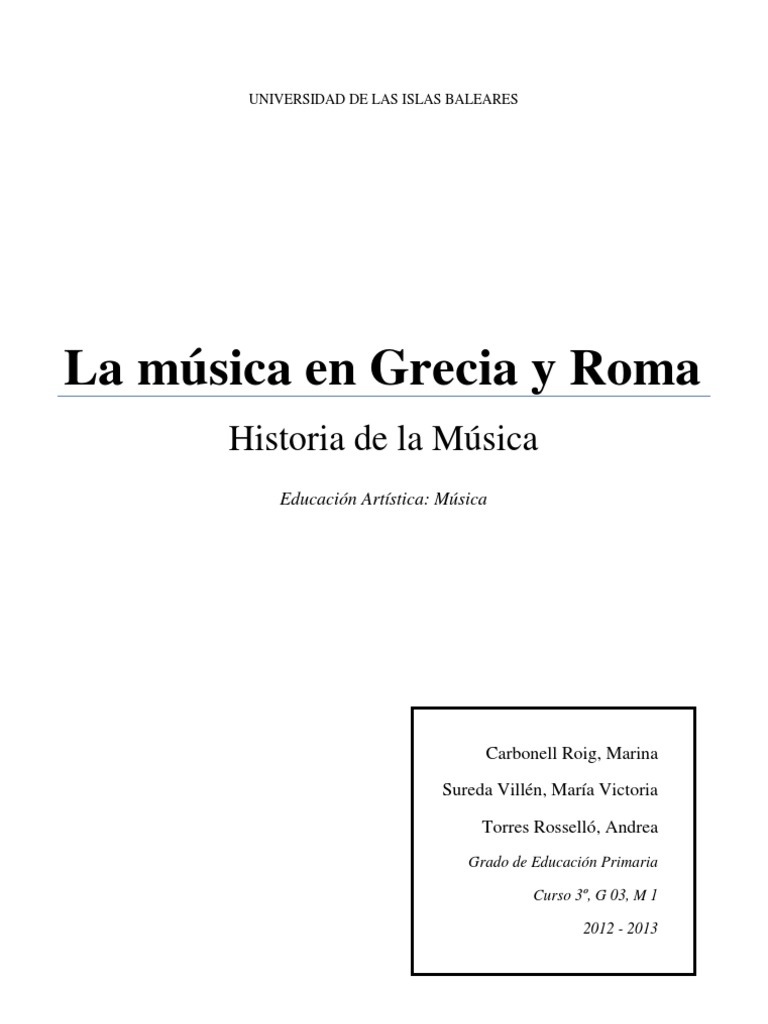 Música Antigua: Grecia y Roma | PDF | Apolo | Dioniso