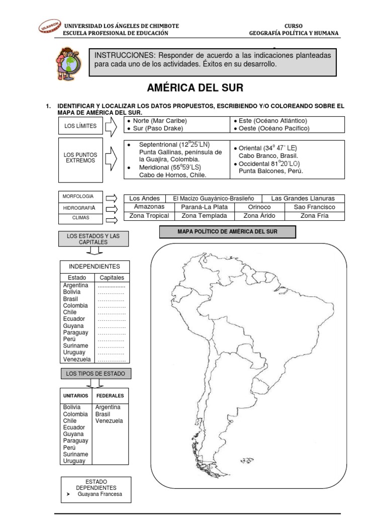 Ficha Técnica de América del Sur | PDF