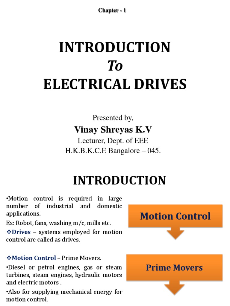 Introduction to Electric Drives | PDF | Power Electronics ...