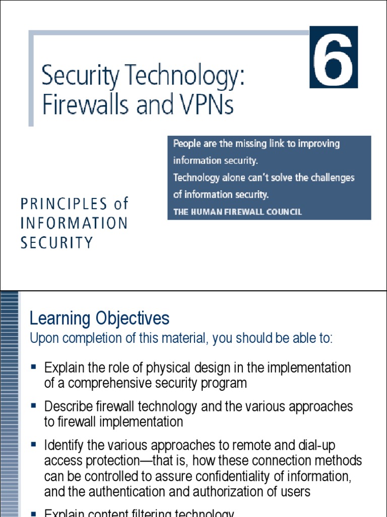 Firewalls VPNs | PDF | Firewall (Computing) | Virtual Private Network