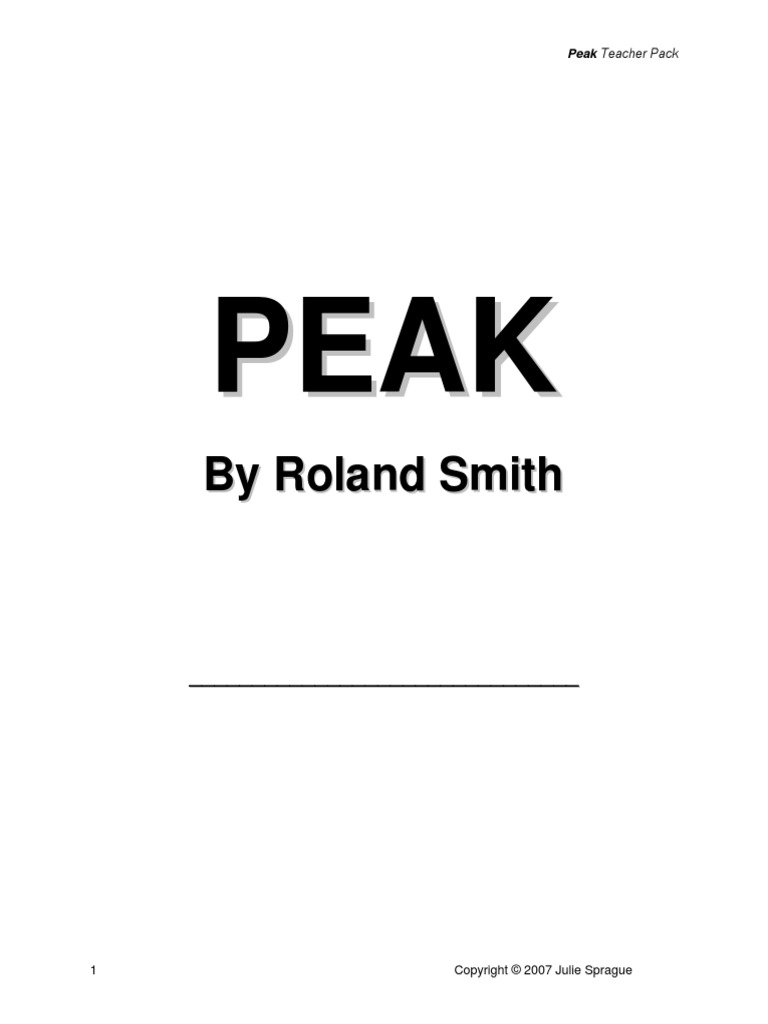 PEAK Discussion Guide | PDF | Reading Comprehension | Essays