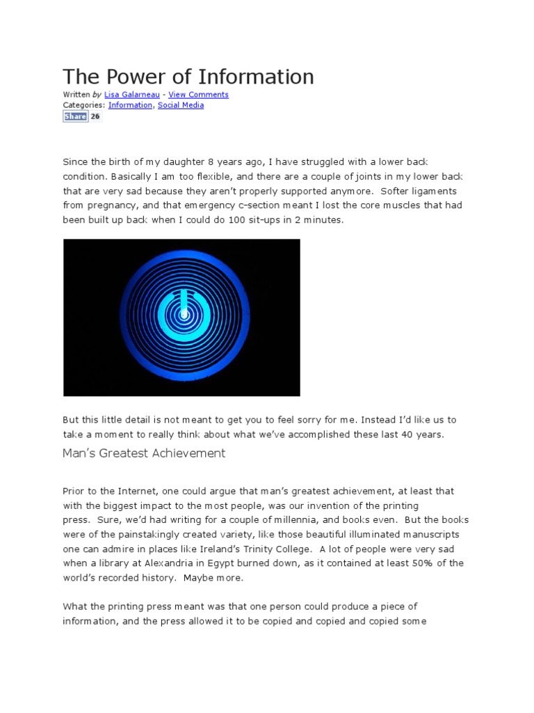 The Power of Information | PDF | Social Media | Popular Culture & Media ...