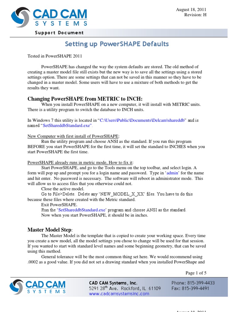Setting Up PowerShape Defaults | PDF | Computer File | Password