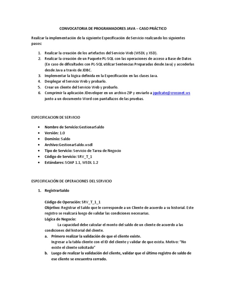 Examen Practico | PDF | Servicio web | Java (lenguaje de programación)