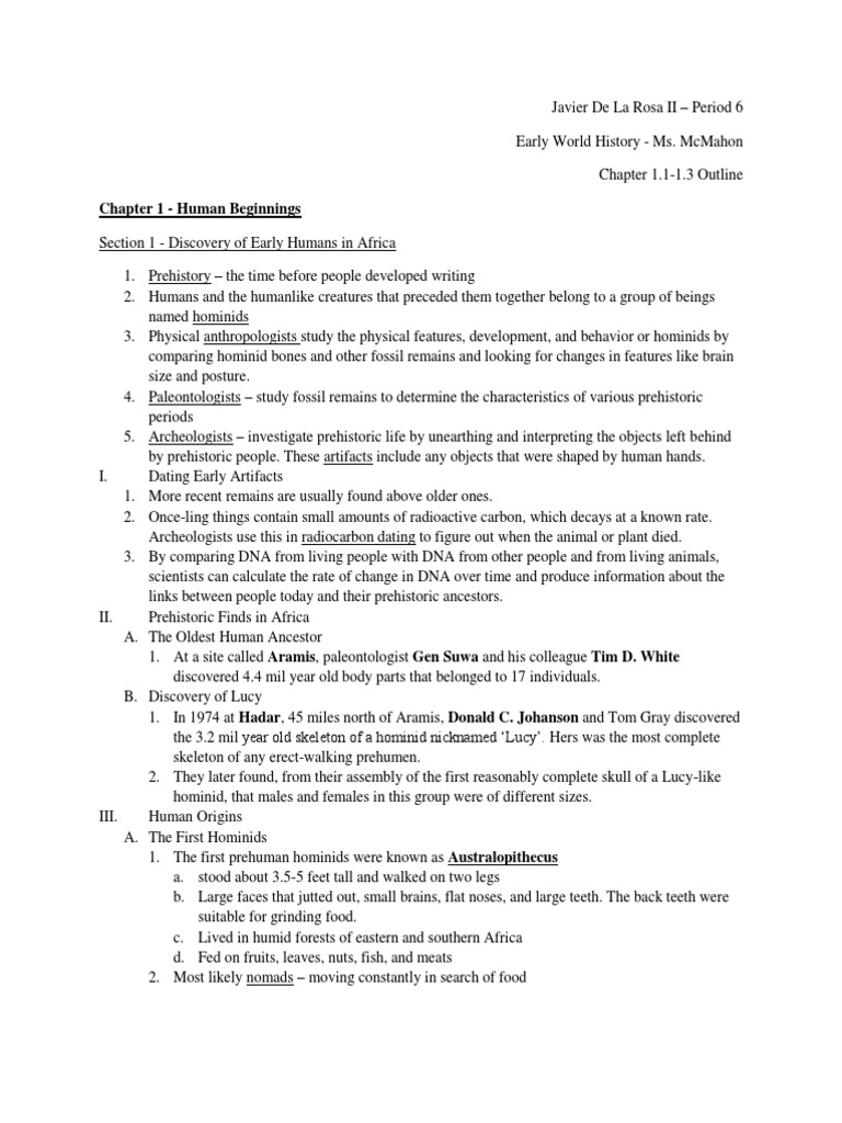 Human Origins and Early Civilizations | PDF | Homo | Paleolithic