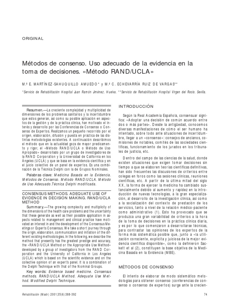 Metodo de Consenso de Panel | PDF | Toma de decisiones | Certeza