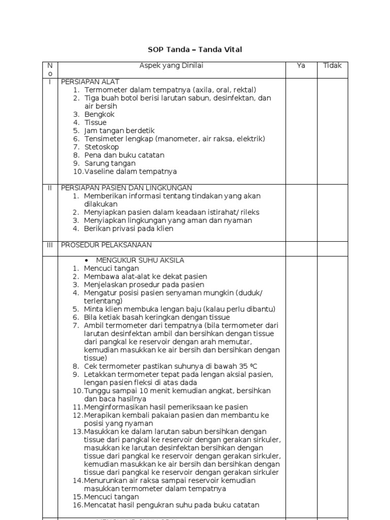 Sop TTV | PDF | Kajian Bahasa Asing