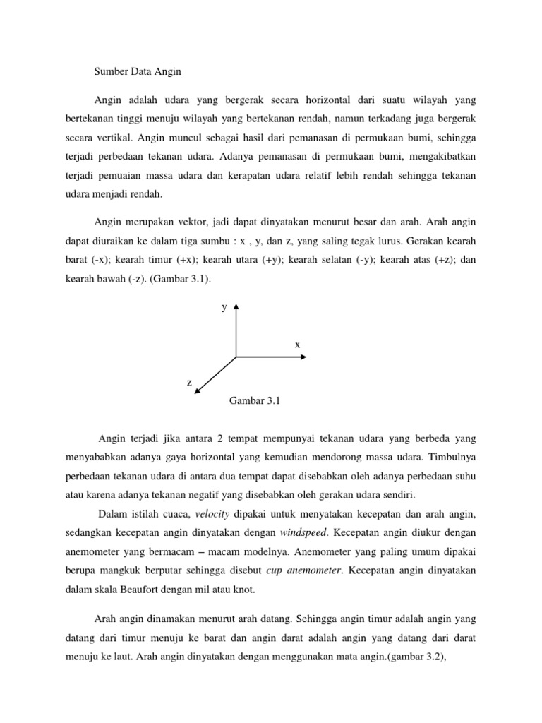 Sumber Data Angin | PDF