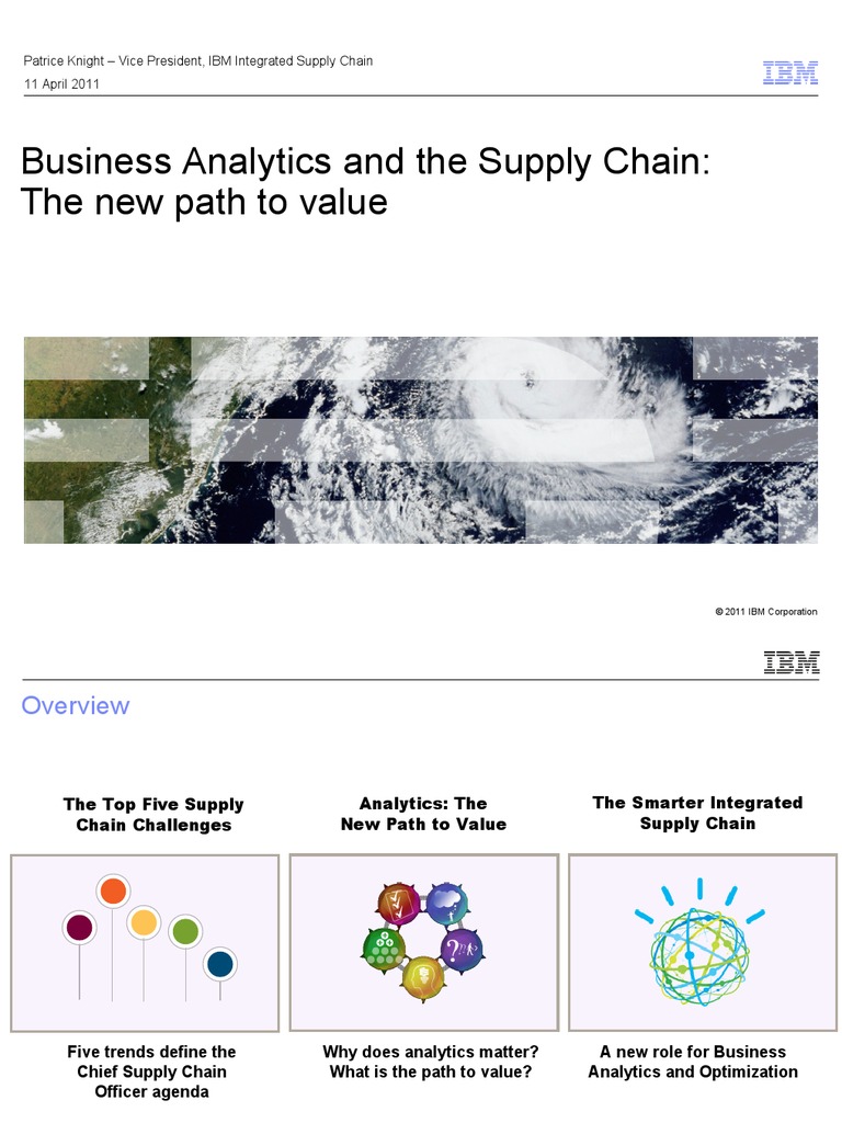 Business Analytics and The Supply Chain: The New Path To Value | PDF ...