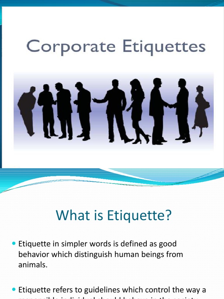 Understanding Corporate Etiquette | PDF