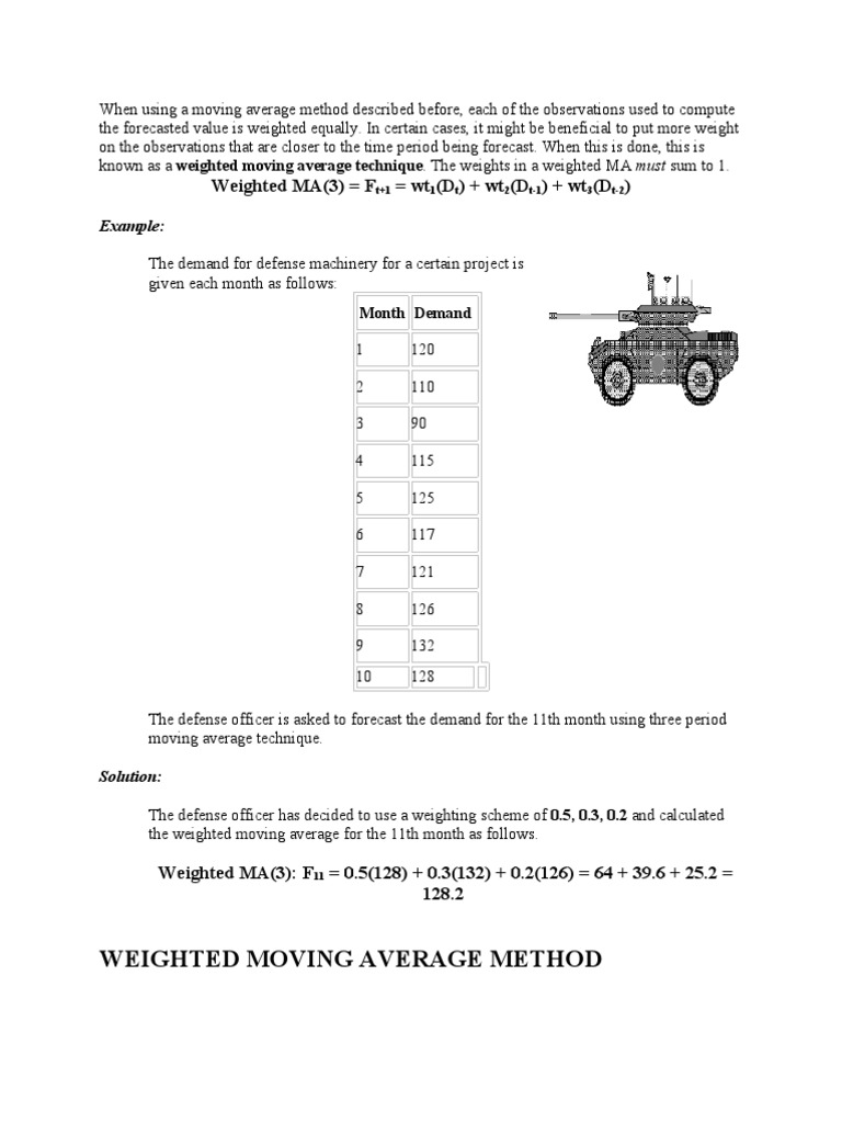 Weighted Moving Averages Pdf Moving Average Forecasting