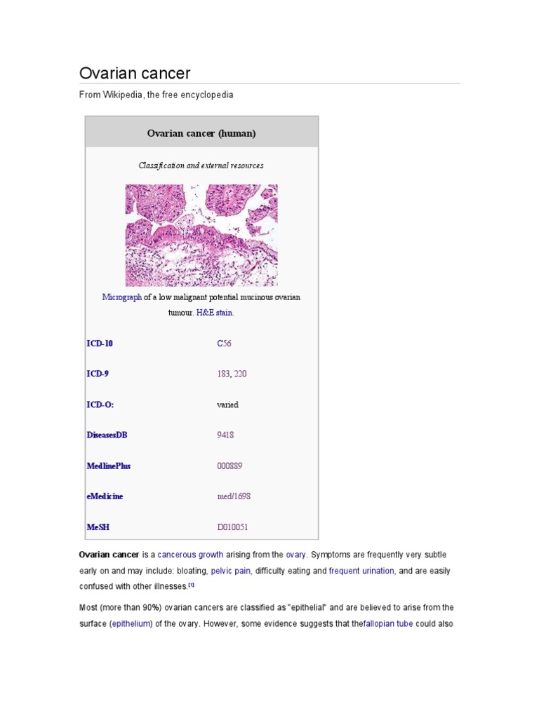 Ovarian Cancer | PDF | Ovarian Cancer | Metastasis