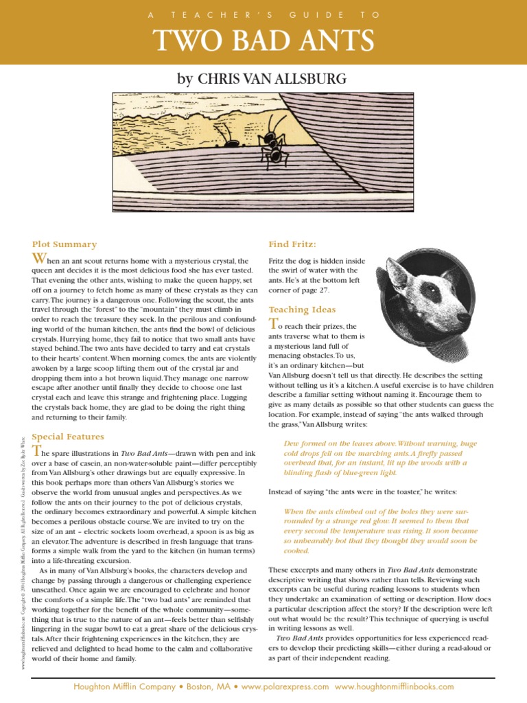 Two Bad Ants Teacher Guide | PDF