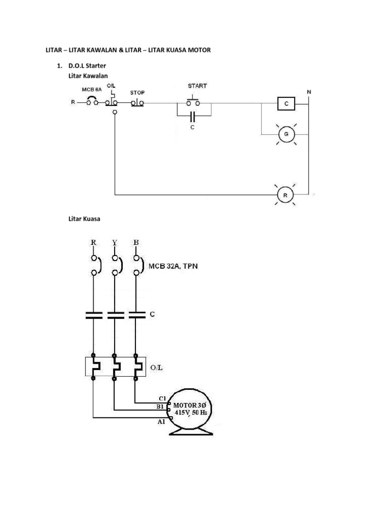 Litar - Litar Kawalan Motor | PDF | Components | Magnetism