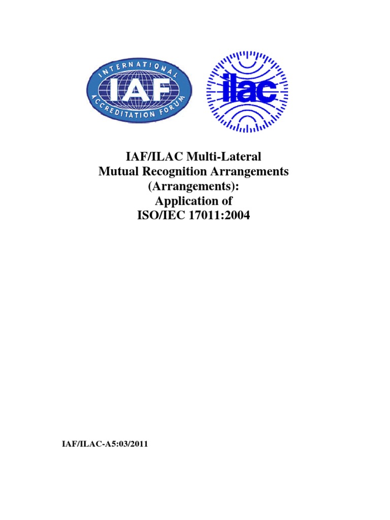 Iaf-Ilac A5 03 2011 | PDF | International Electrotechnical Commission ...