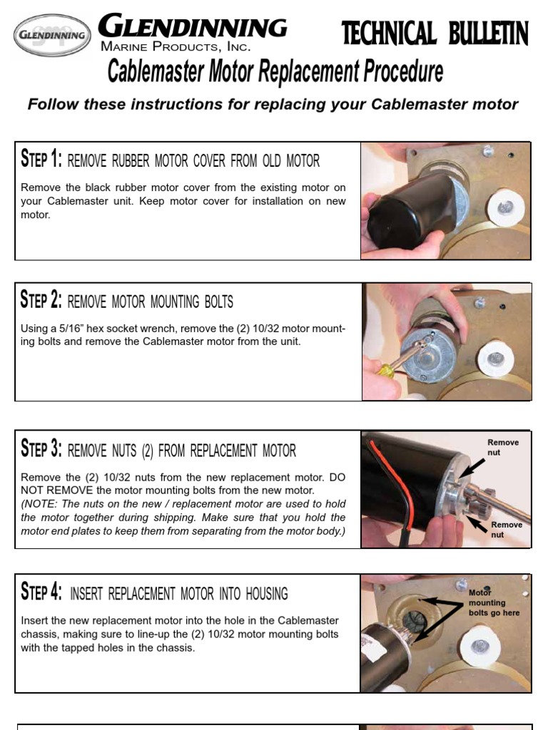 Cablemaster CM - Motor Replacement | PDF
