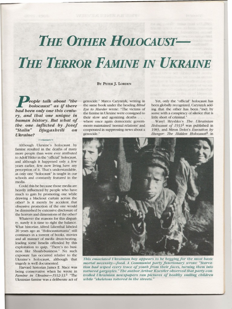 The Other Holocaust - The Terror Famine in Ukraine | PDF | Joseph ...