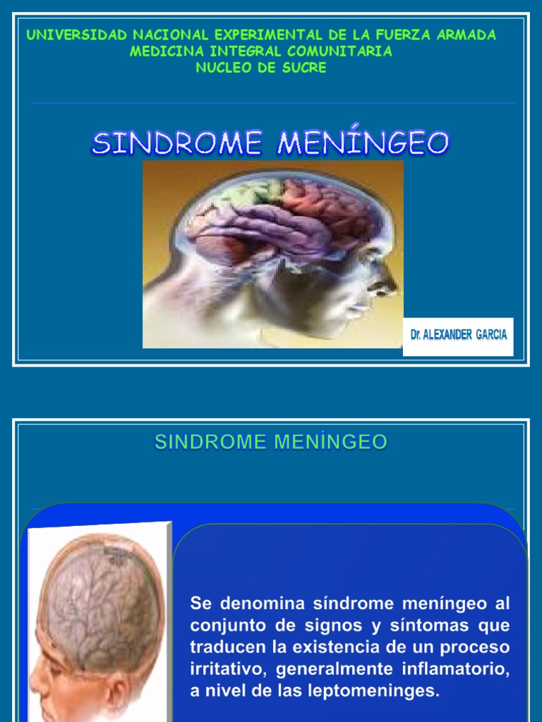SINDROME MENINGEO | Meningitis | Sistema nervioso central