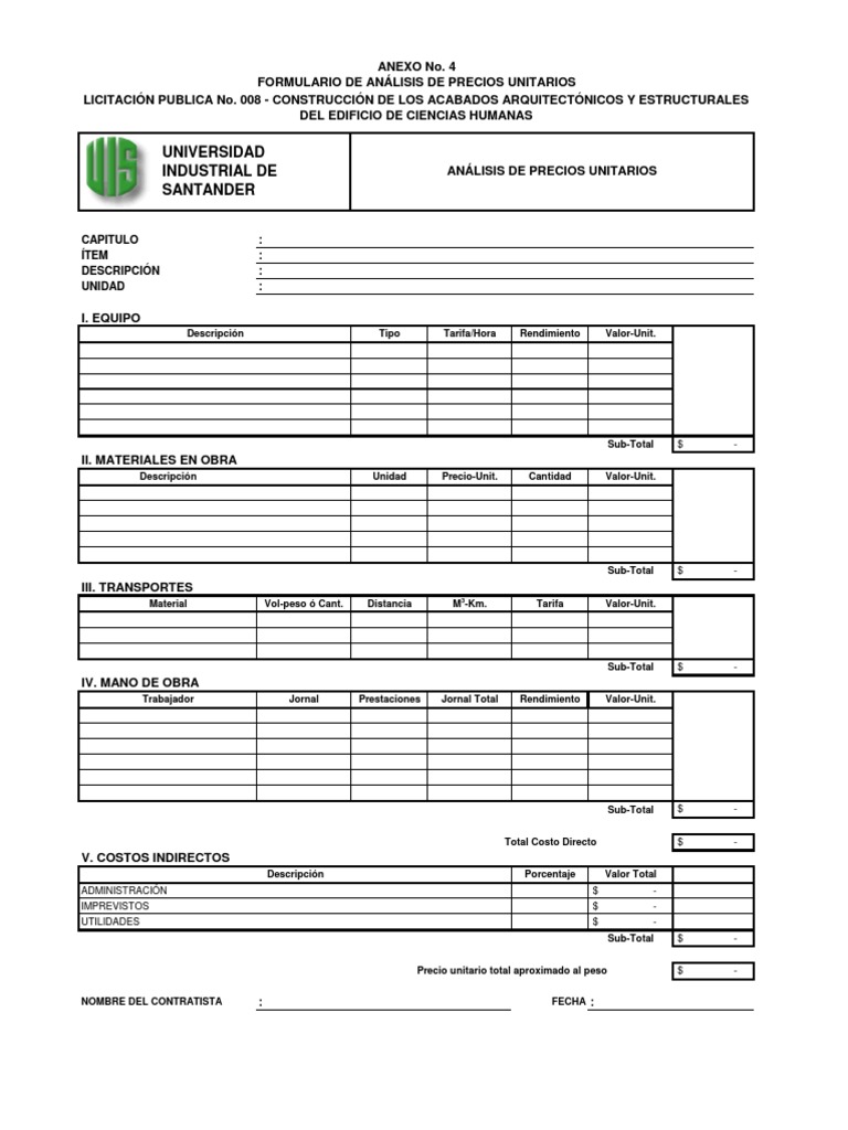 PLANTILLA ANALISIS UNITARIOS-APU S