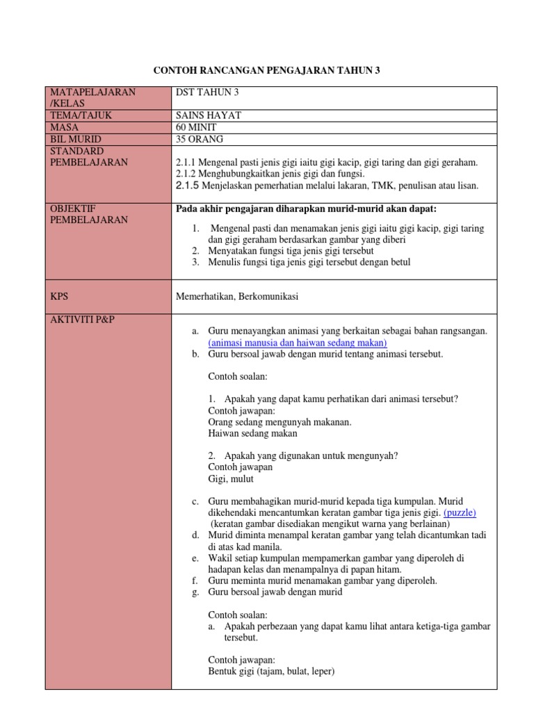 Rph Sains Tahun 3 Ciri-ciri Haiwan | haiwancua