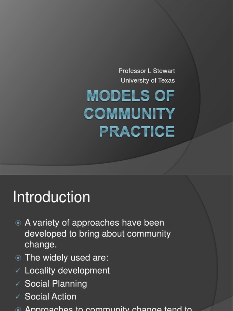 Models of Community Practice | PDF | Community | Consensus Decision Making