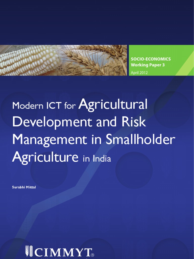 Modern ICT For Agricultural Development and Risk Management in ...