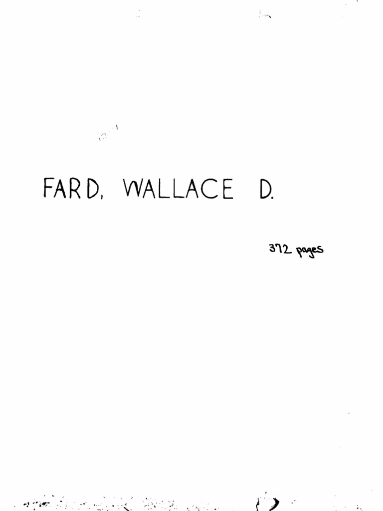 FBI Files: Wallace Fard Muhammad (Part 1) | PDF | Religion And Belief ...