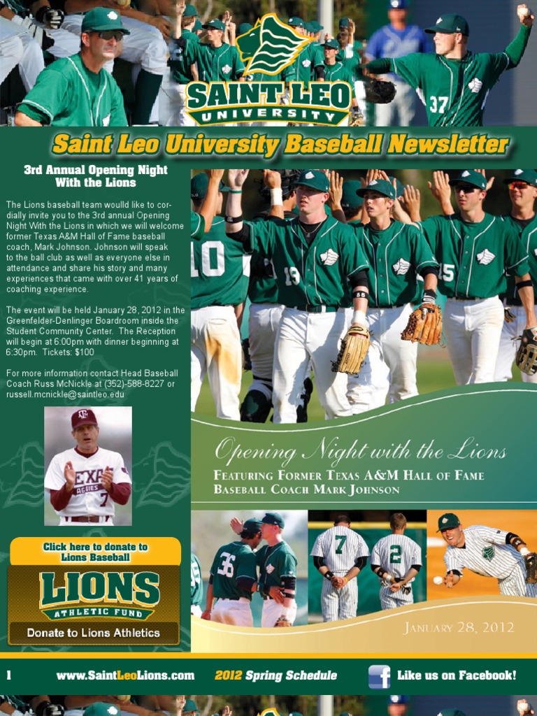 Saint Leo Baseball Newsletter | PDF | Pitcher | Florida