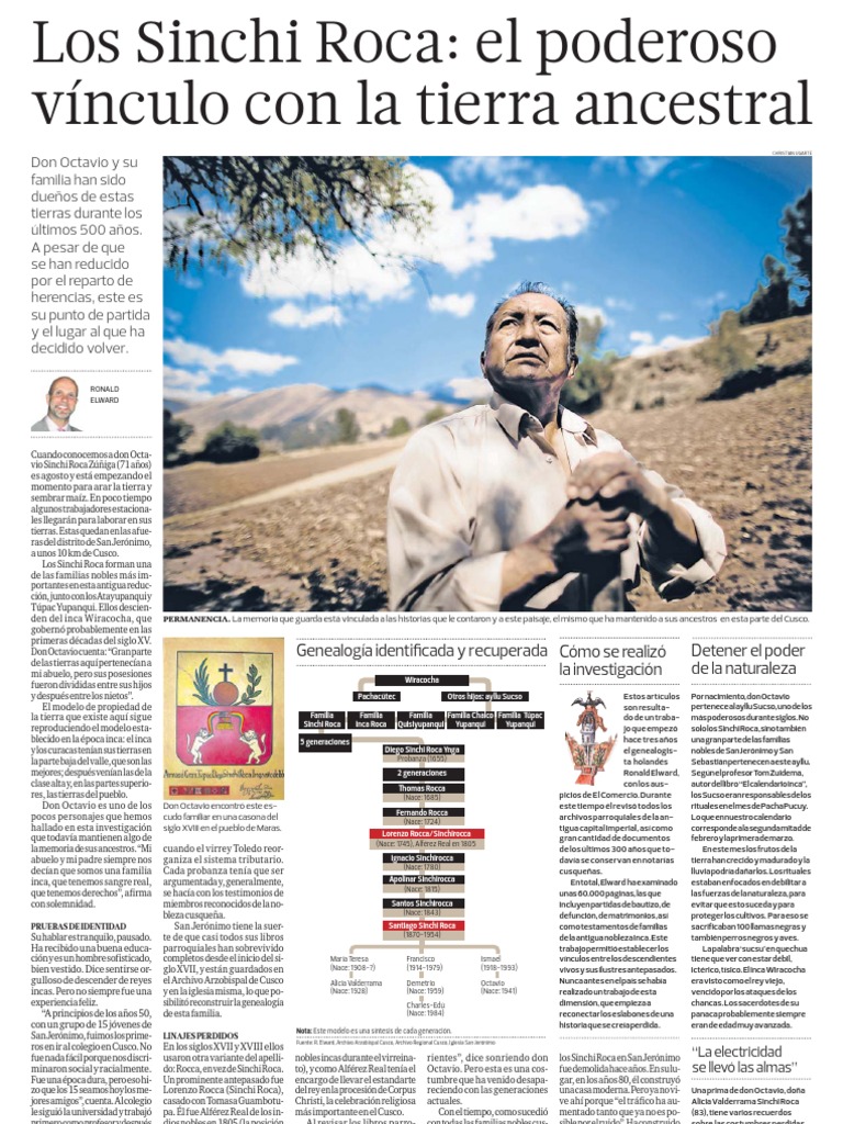 Historia Familia Sinchi Roca | PDF | Imperio Inca | Nobleza