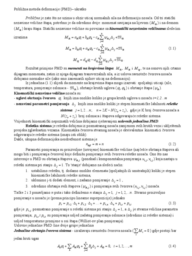 Priblizna Metoda Deformacije | PDF