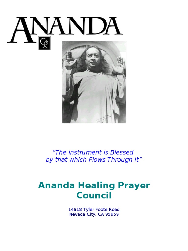 Ananda Healing Prayer Council | PDF | Faith Healing | Paramahansa Yogananda