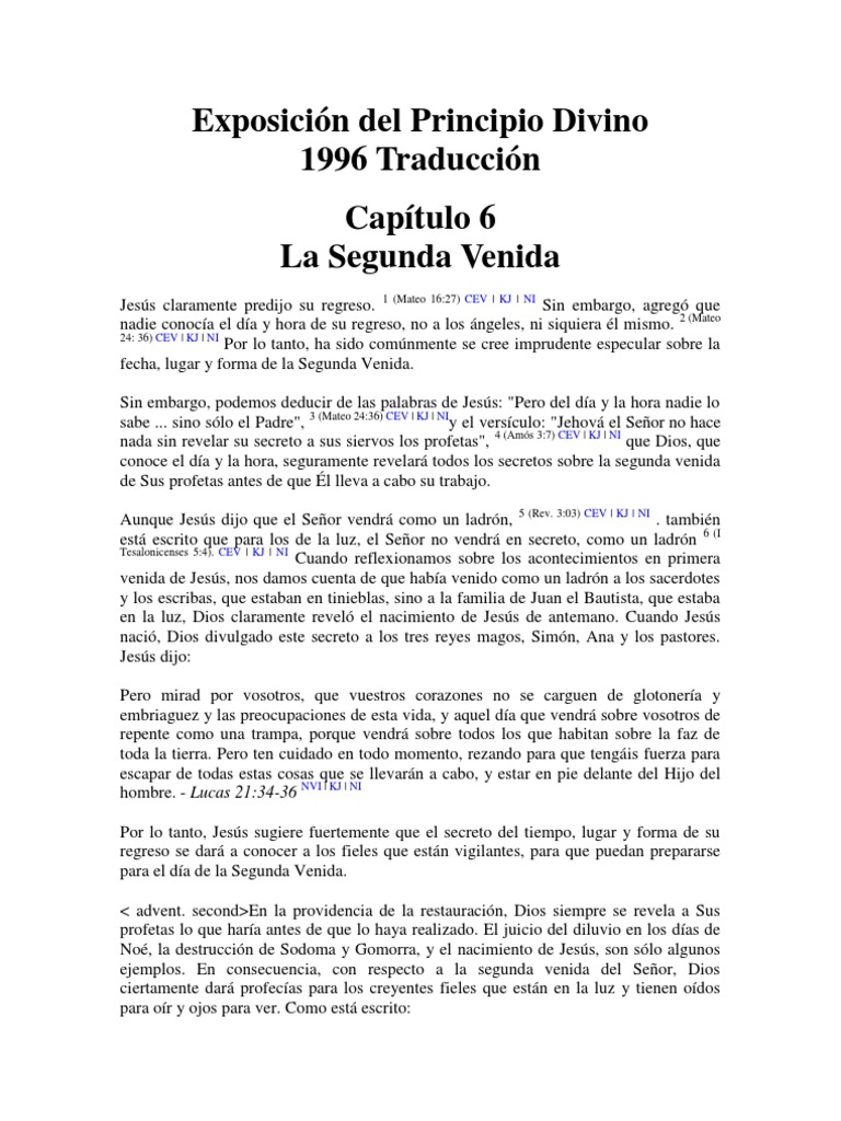 Exposición Del Principio Divino | PDF | Segundo advenimiento | La ...