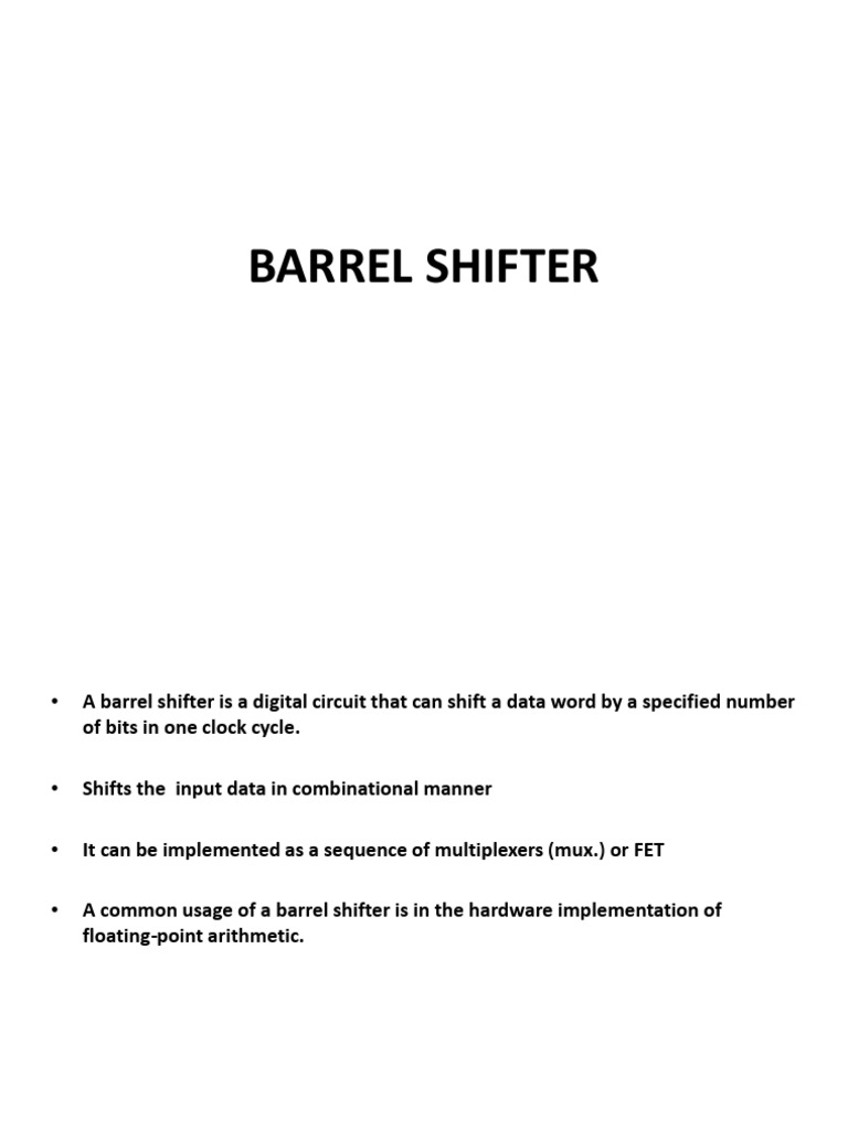Barrel Shifter | PDF