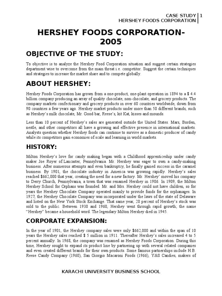Case Hershey | PDF | Nestlé | Chocolate