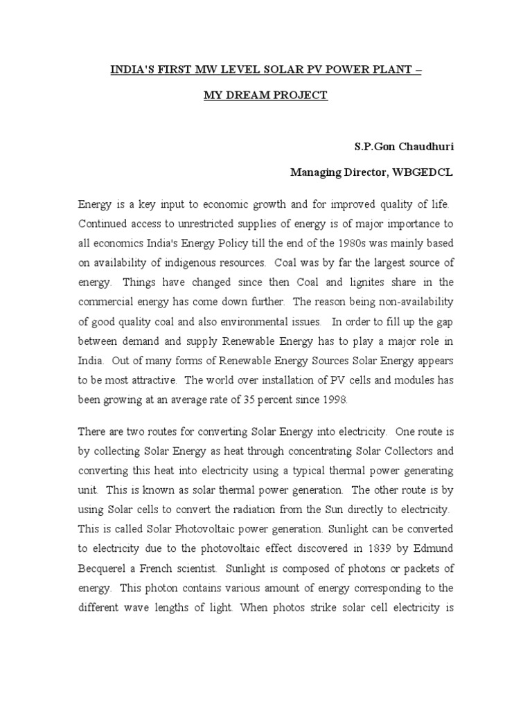 Solar Project Report 2 | PDF | Photovoltaics | Photovoltaic System