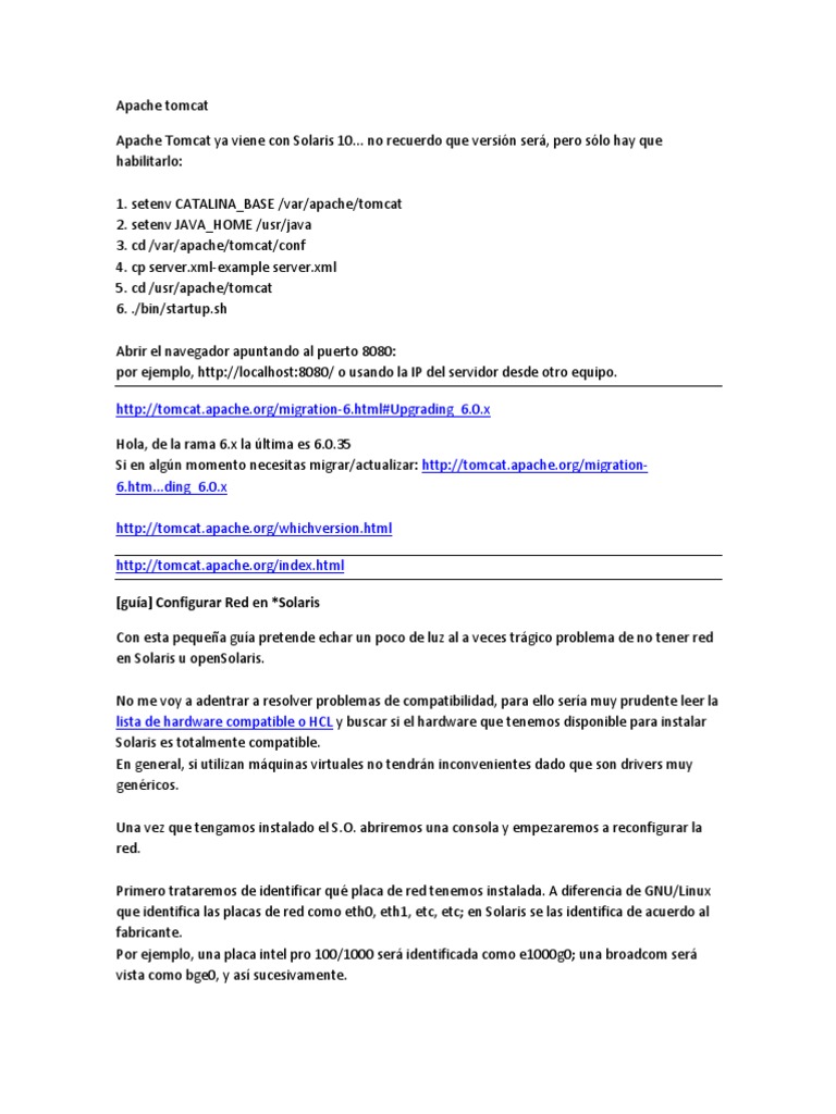 Apache Tomcat | PDF | Dirección IP | Servidor HTTP Apache