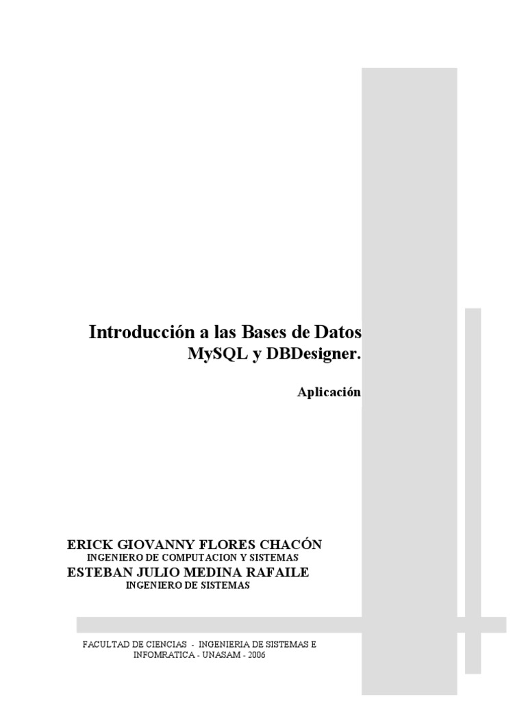 Manual Practico Bases de Datos (MySQL y DBDesigner) | PDF | Bases de datos | Software