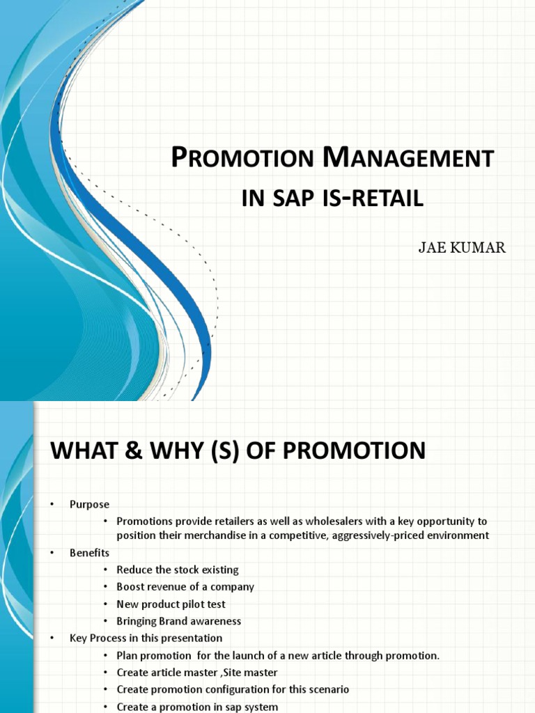 SAP IS-Retail Promotion Management Guide | PDF | Promotion (Marketing ...