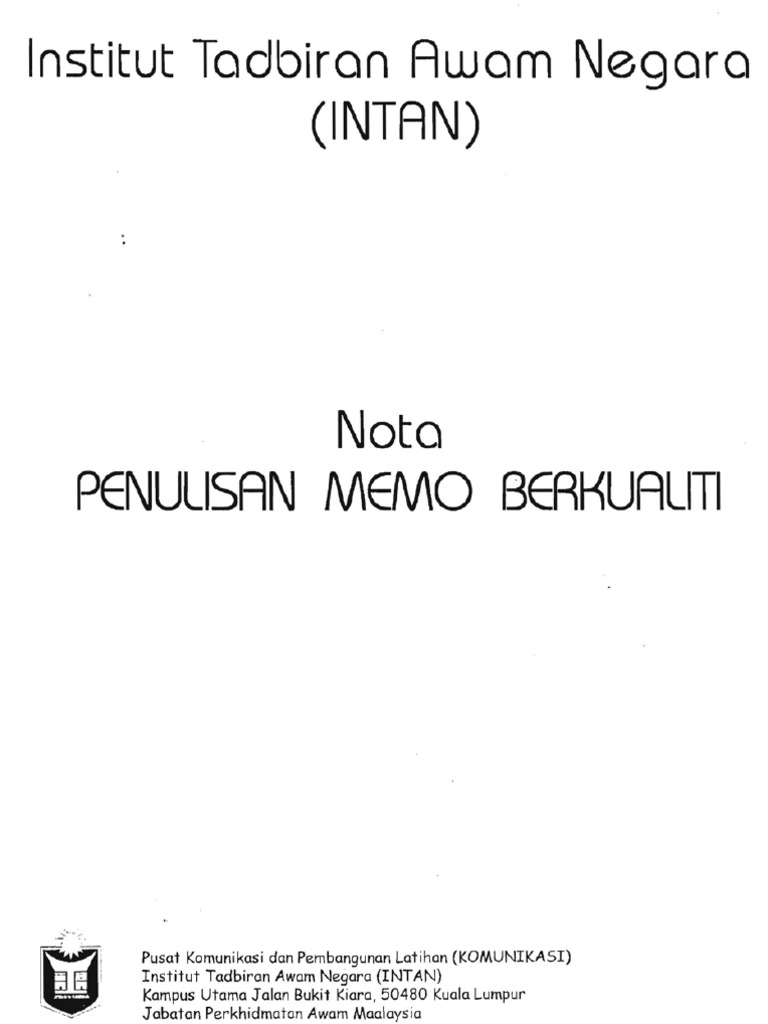 Panduan Penulisan Memo Berkualiti | PDF | Karier & Perkembangan | Bisnis