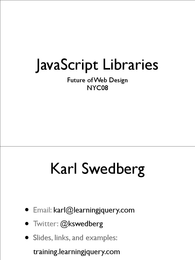 Fowd Javascript Libraries | PDF | Java Script | J Query