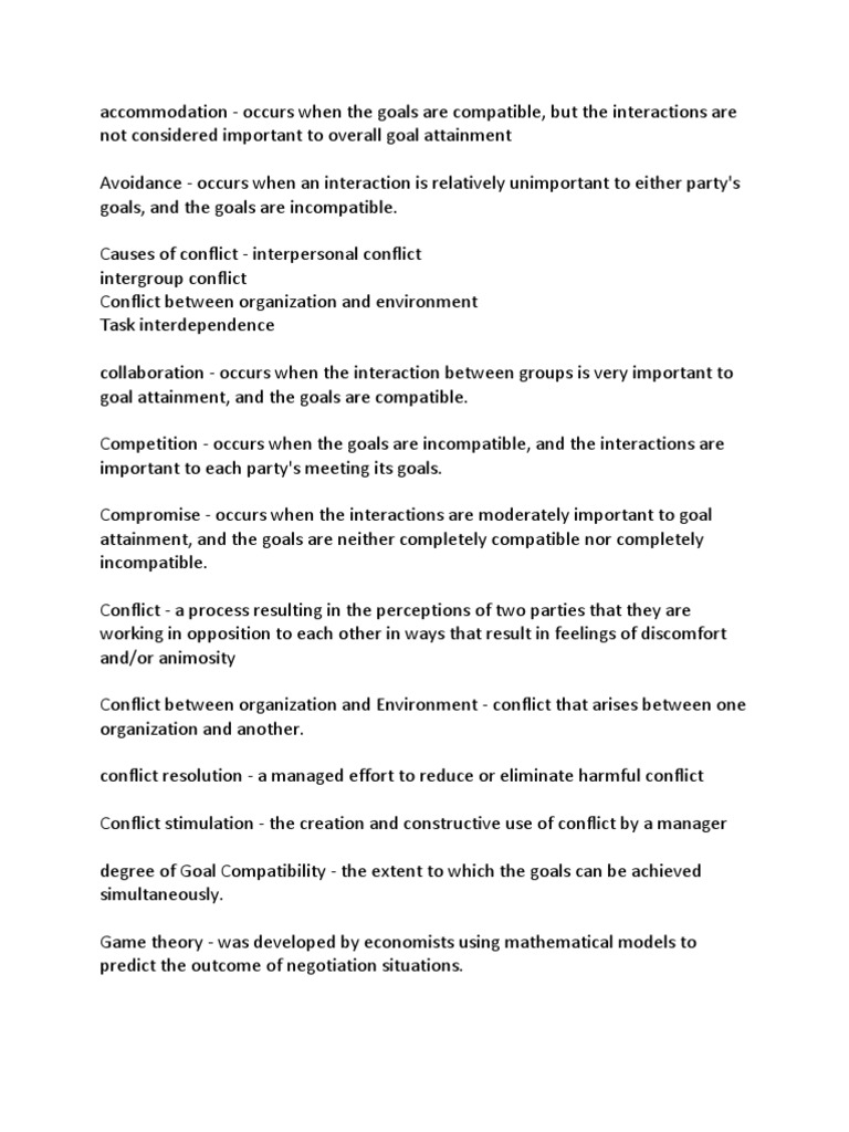 Conflict | PDF | Interdependence | Conflict (Process)