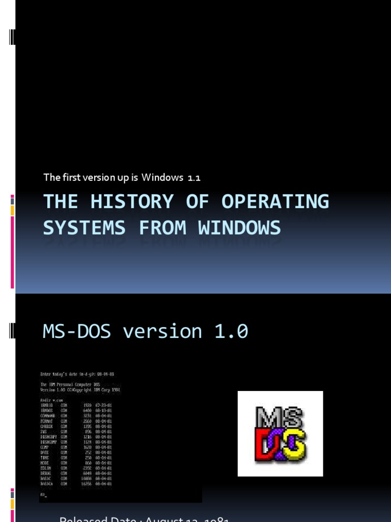 History Of Windows Operating System Pdf Windows 7 Microsoft Windows
