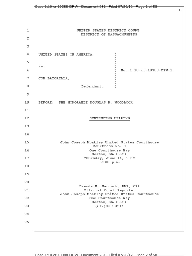 Court Sentencing Hearing Transcript | PDF | Plea Bargain | Sentence (Law)