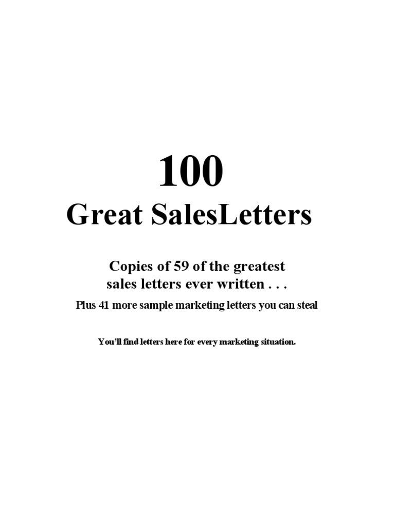 100 Greatest Sales Letters | PDF | Lawn | American Express
