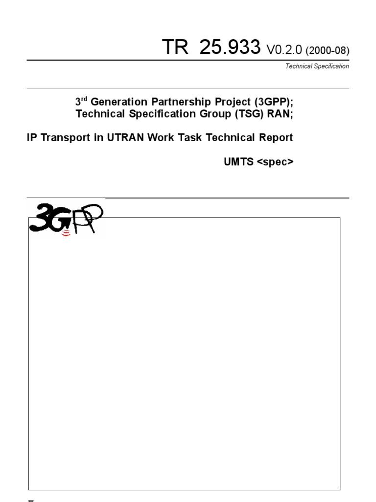 3 Generation Partnership Project (3GPP) Technical Specification Group ...