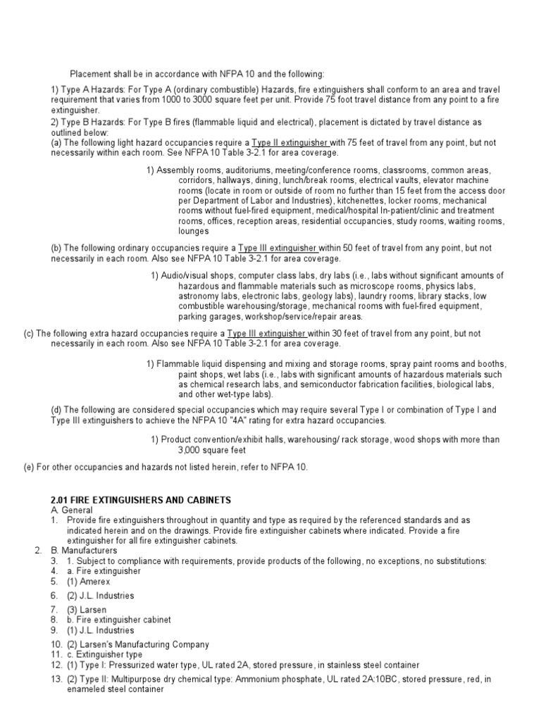 NFPA 10 | Industries | Building Engineering