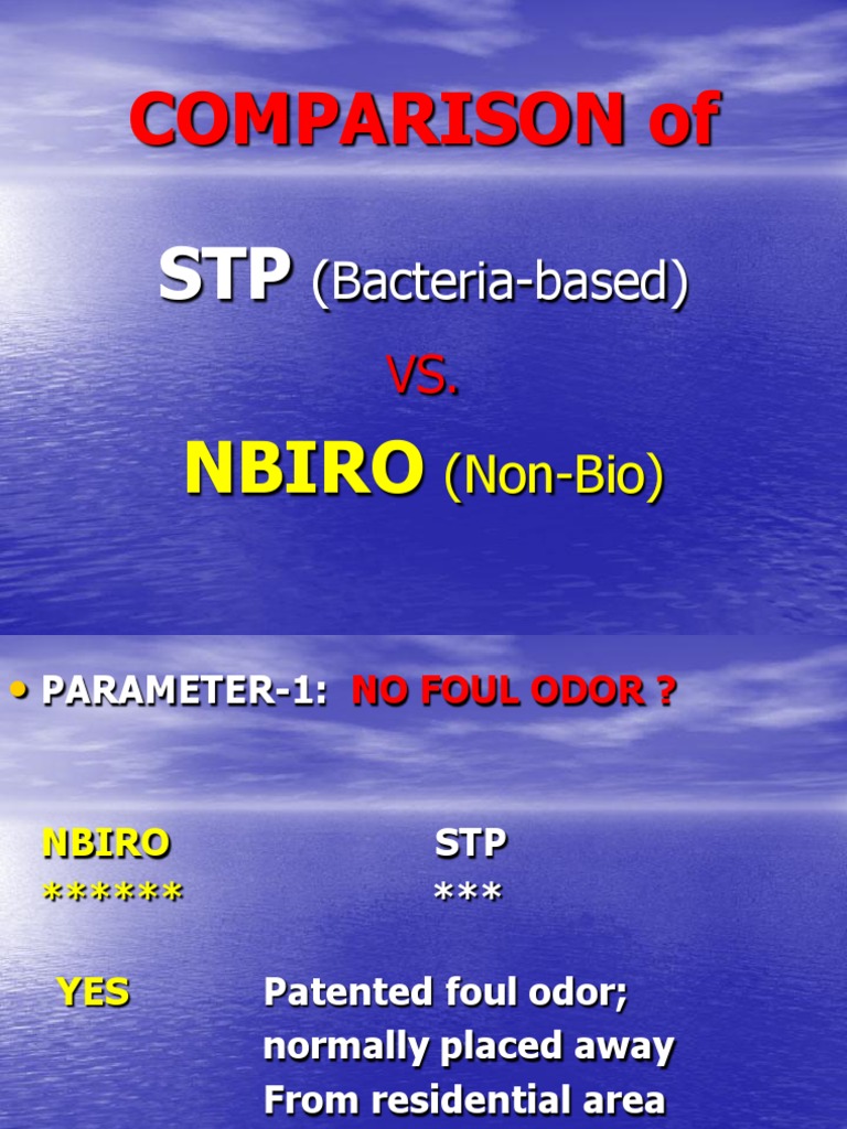 Non Biological Sawage, Waste Water Treatment System VS, Conventional ...