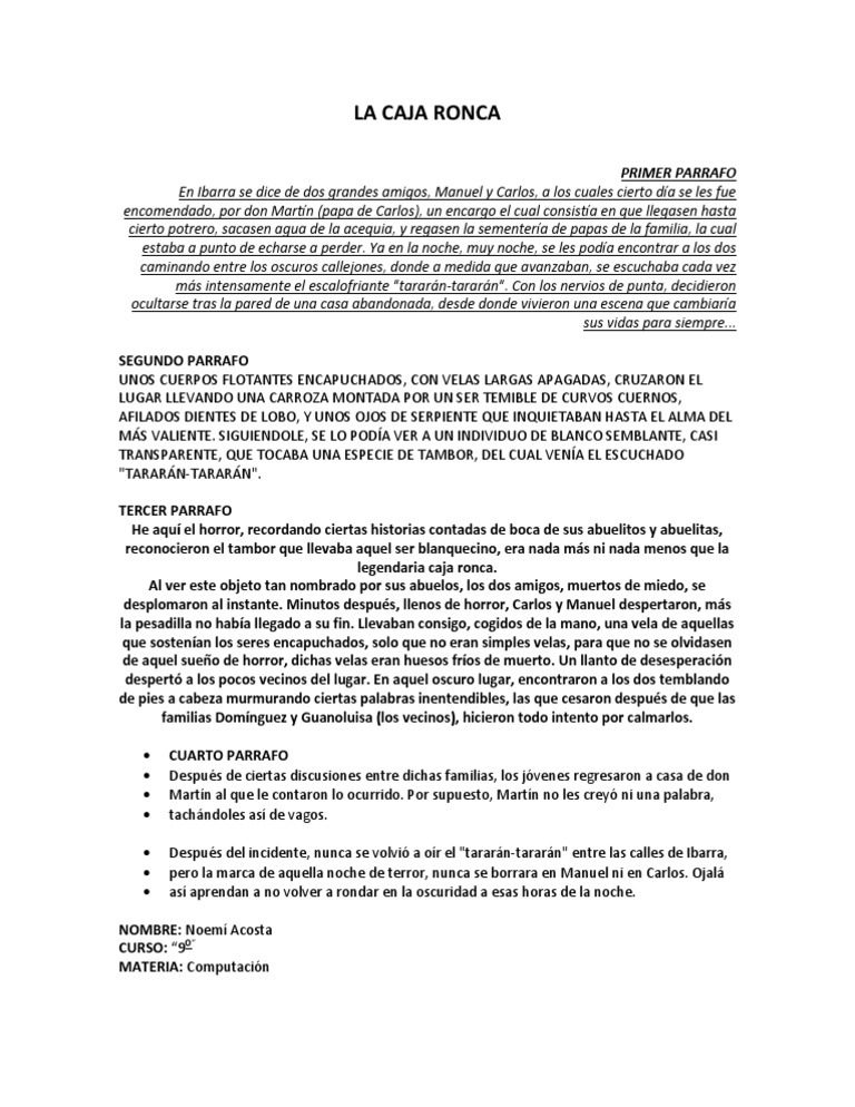 La Caja Ronca | PDF | Ocio